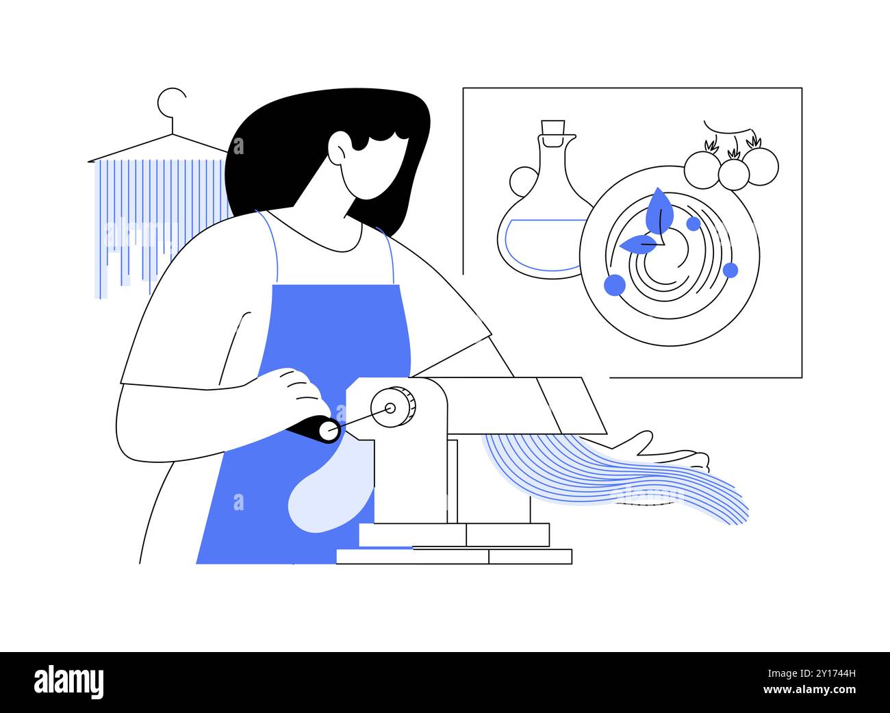 Pasta making isolated cartoon vector illustrations Stock Vector Image ...