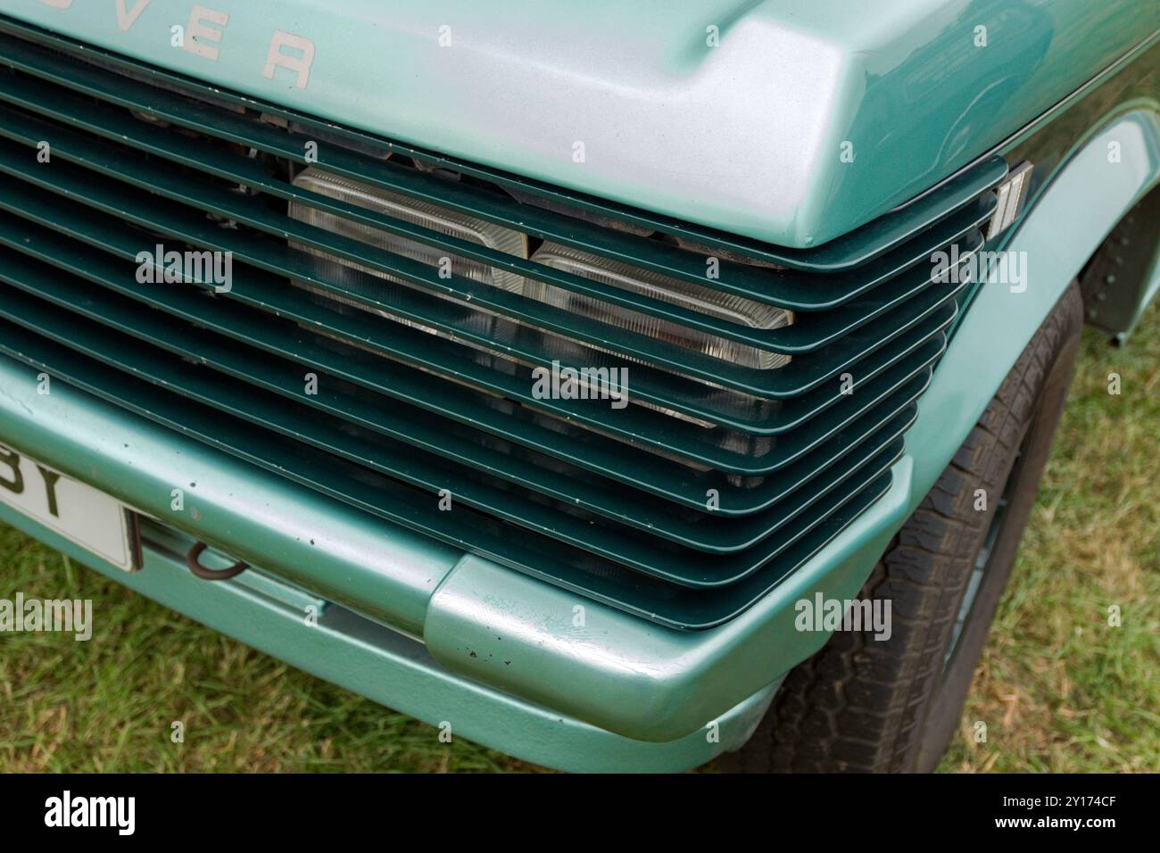Land Rover headlight. Lancashire Steam and Vintage Festival 2024 Stock ...