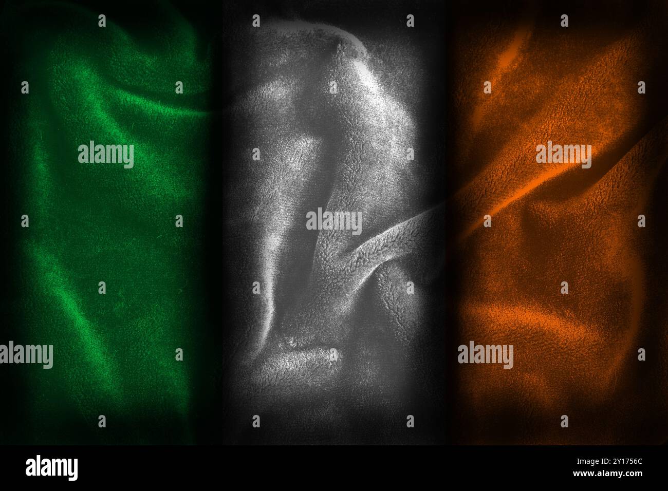 Irish flag illustration representing the colors of ireland nation ...