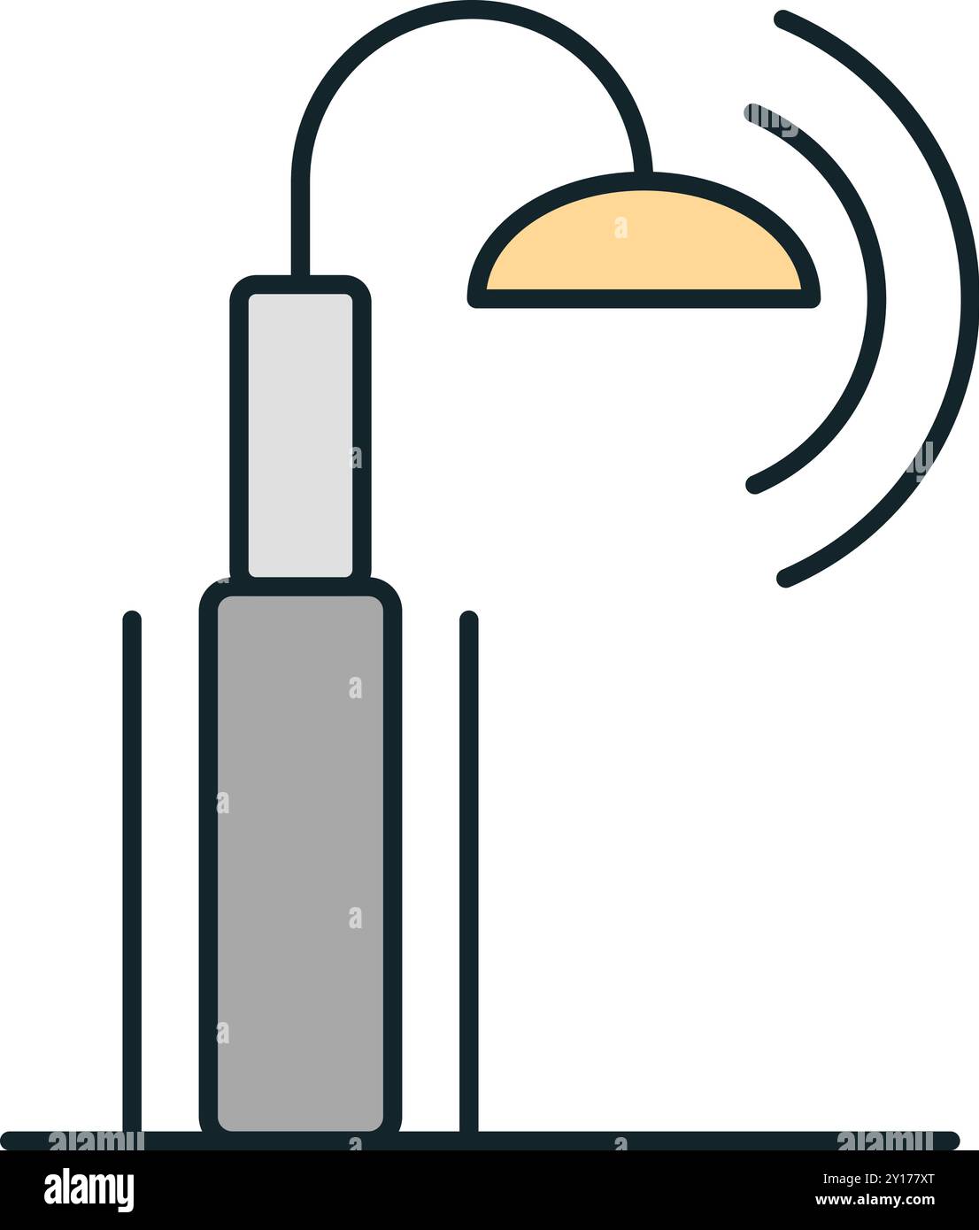 Smart street light transmitting data for smart city management Stock ...