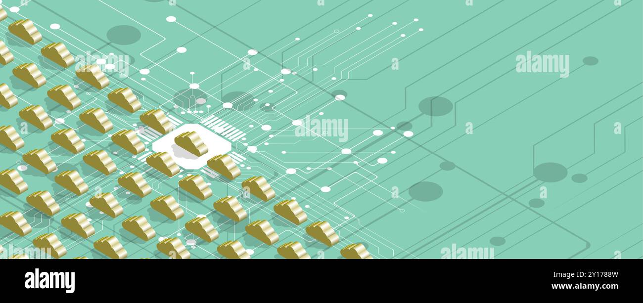 Abstract layers of cloud-driven digital transformatio Stock Vector ...