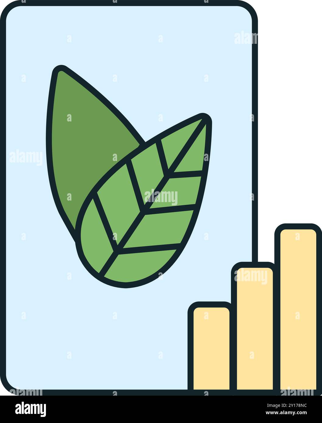 Green economy growing with financial chart and leaves Stock Vector ...