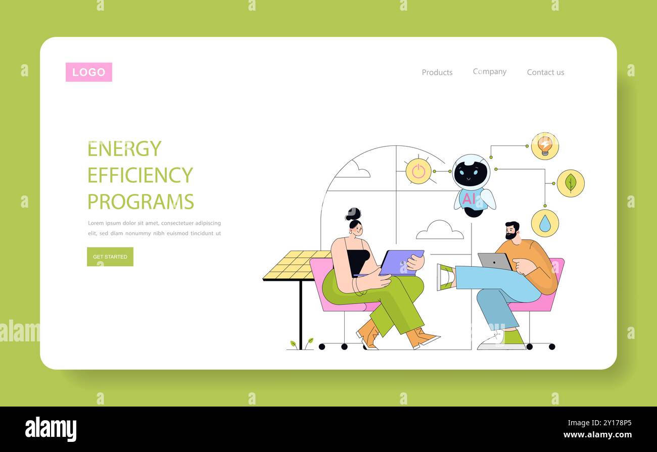 Sustainability concept. Professionals engage in energy efficiency ...