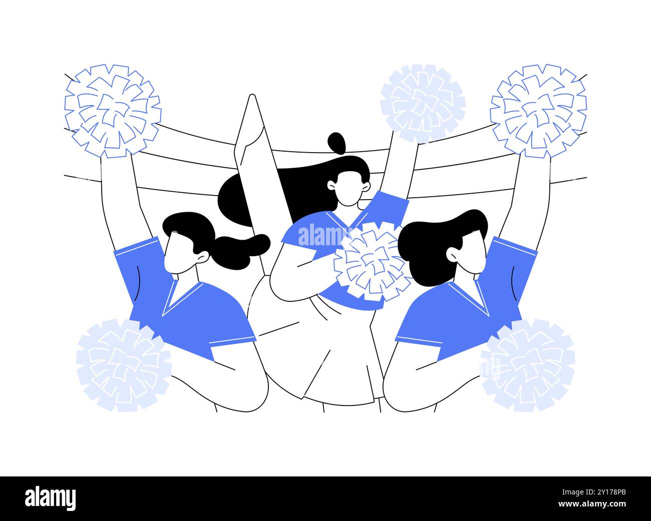 Cheerleading isolated cartoon vector illustrations Stock Vector Image ...