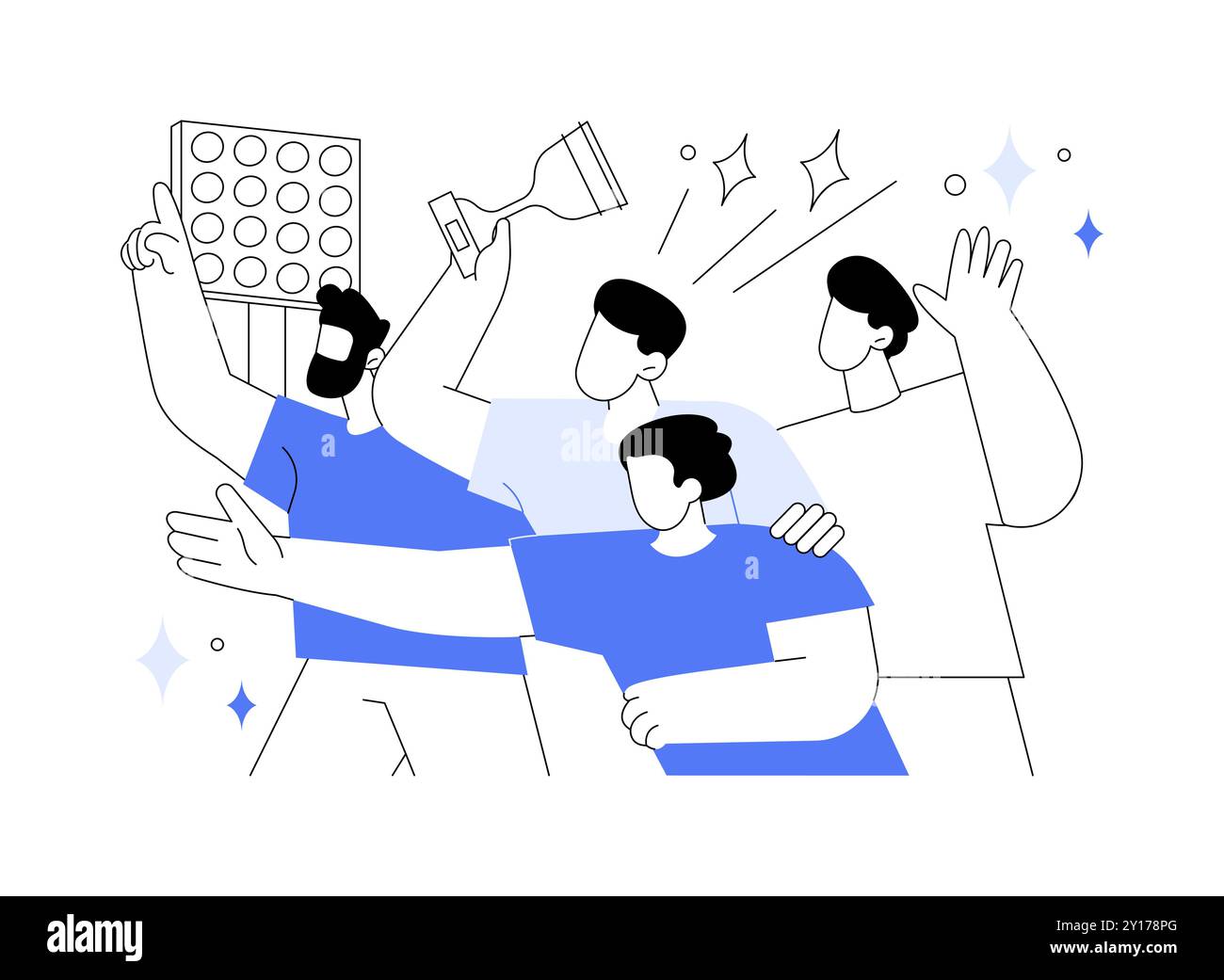 Celebrate victory isolated cartoon vector illustrations Stock Vector ...