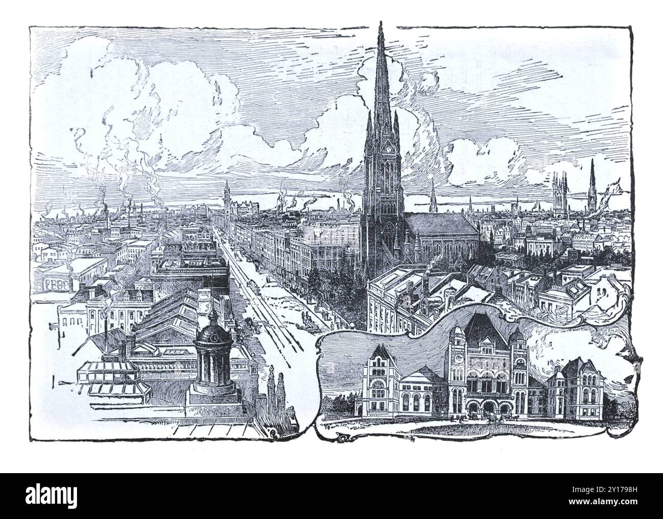 City of Toronto. Vintage Canadian Engraving published by CP. 1890s ...