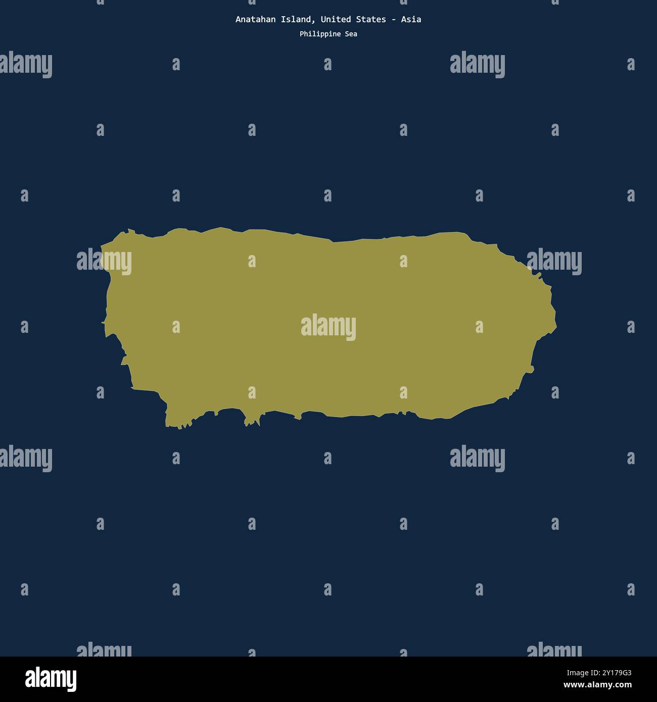 Shape of Anatahan Island in the Philippine Sea, belonging to United ...