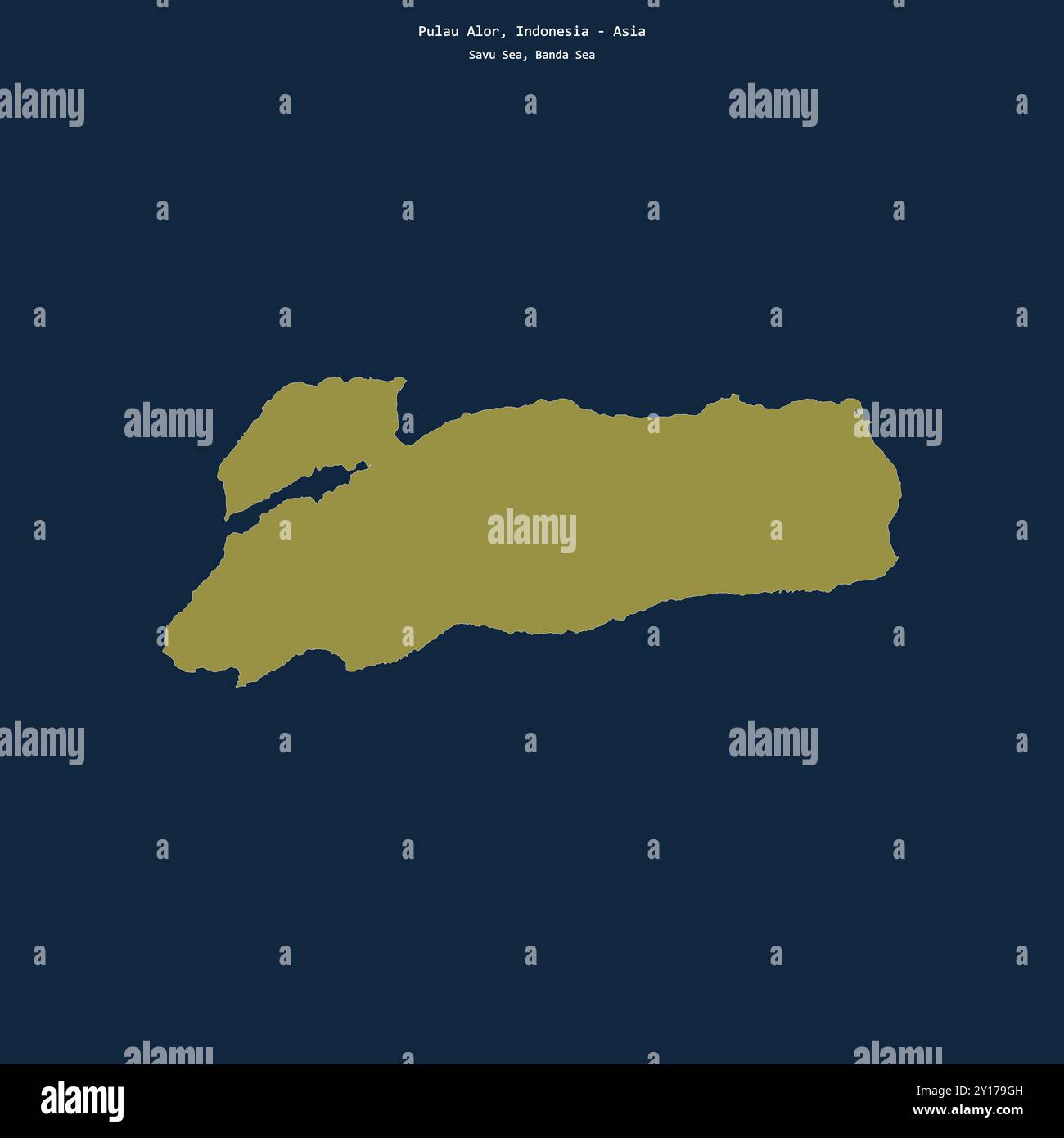 Shape of Pulau Alor in the Savu Sea, belonging to Indonesia Stock Photo ...