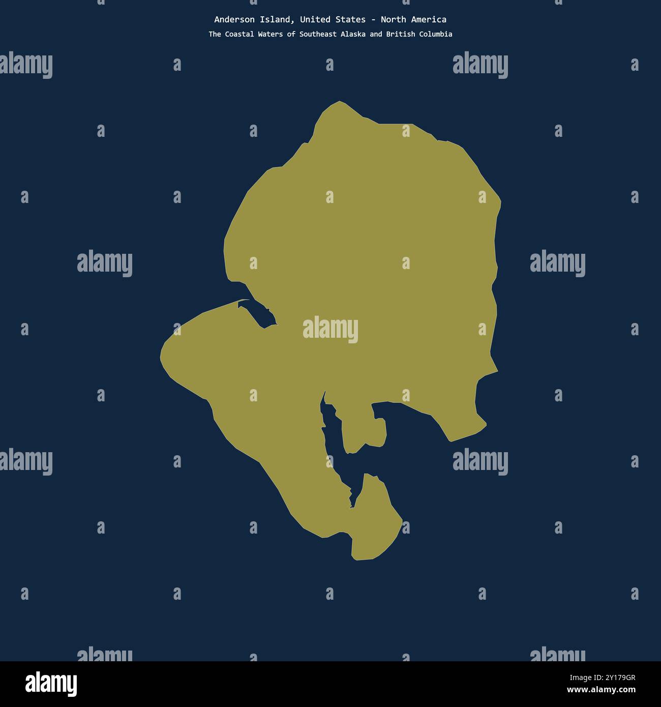 Shape of Anderson Island in the The Coastal Waters of Southeast Alaska ...