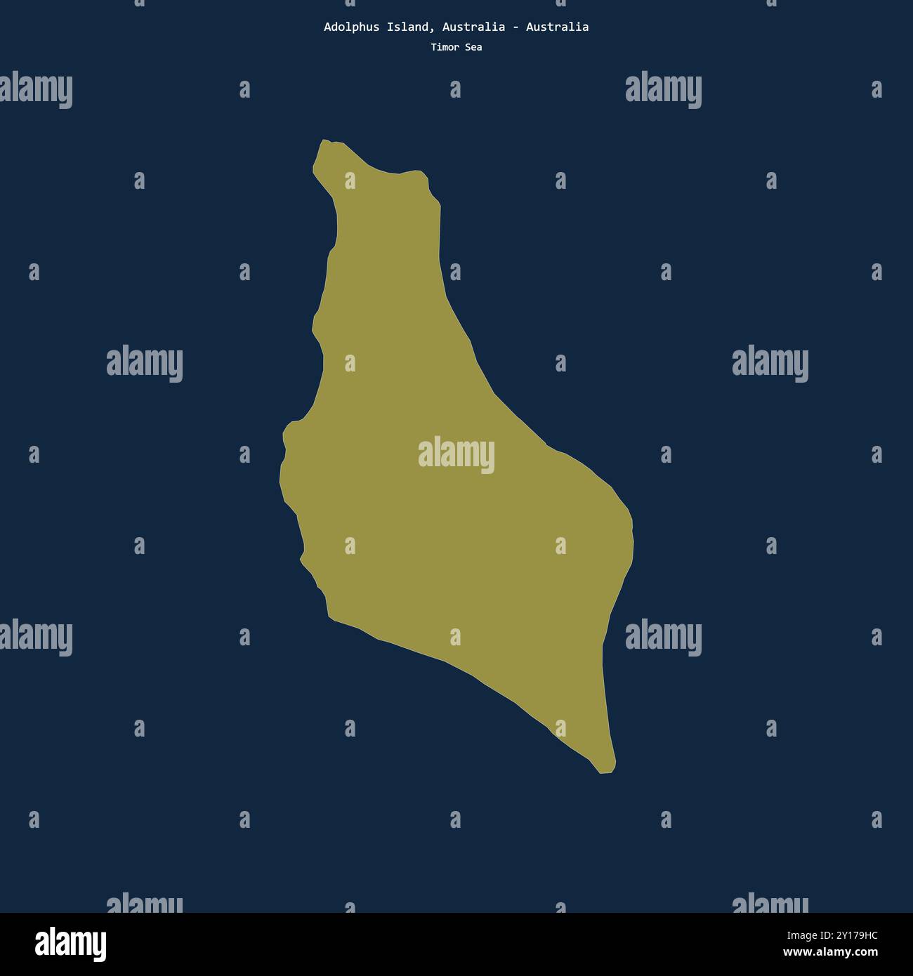 Shape of Adolphus Island in the Timor Sea, belonging to Australia Stock ...