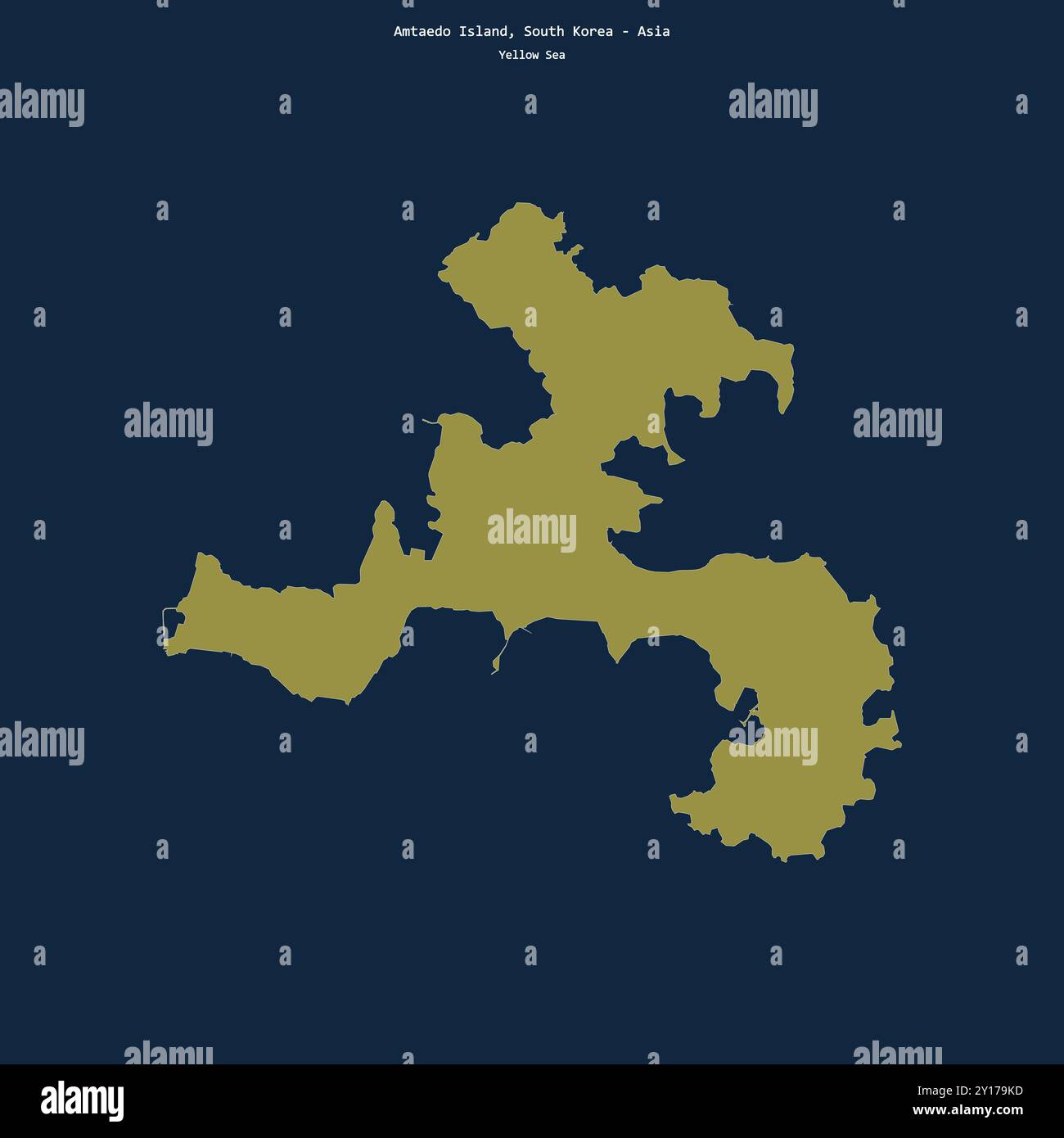Shape of Amtaedo Island in the Yellow Sea, belonging to South Korea ...