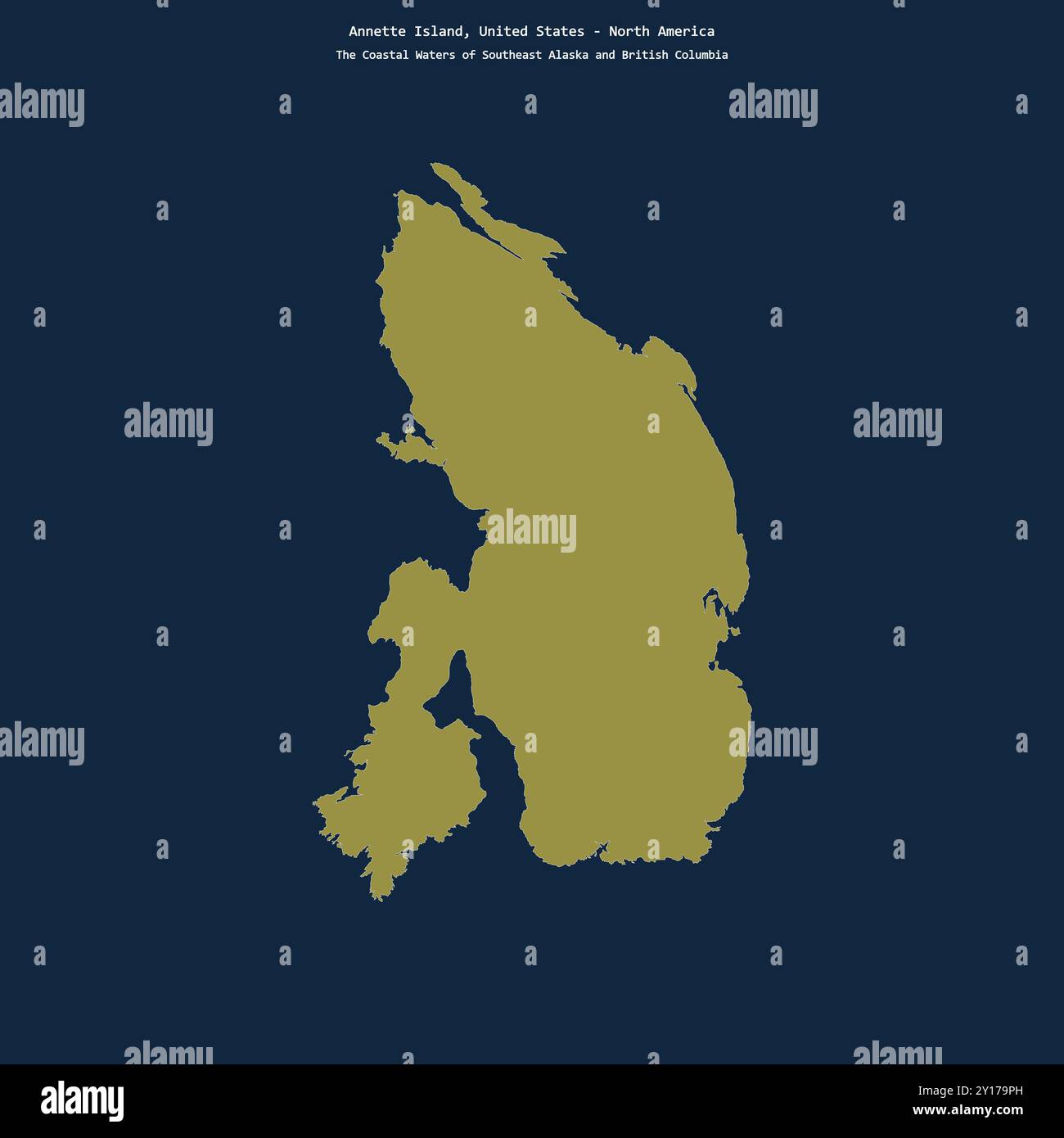 Shape of Annette Island in the The Coastal Waters of Southeast Alaska ...