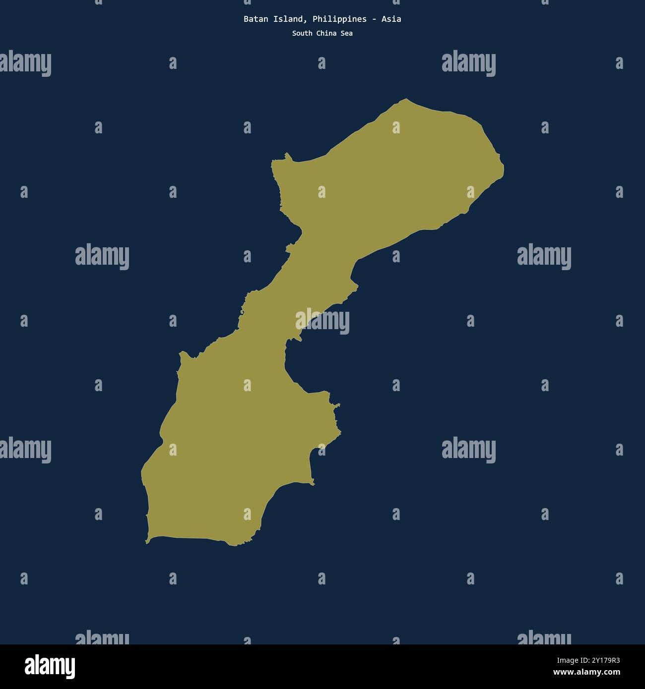 Shape of Batan Island in the South China Sea, belonging to Philippines ...