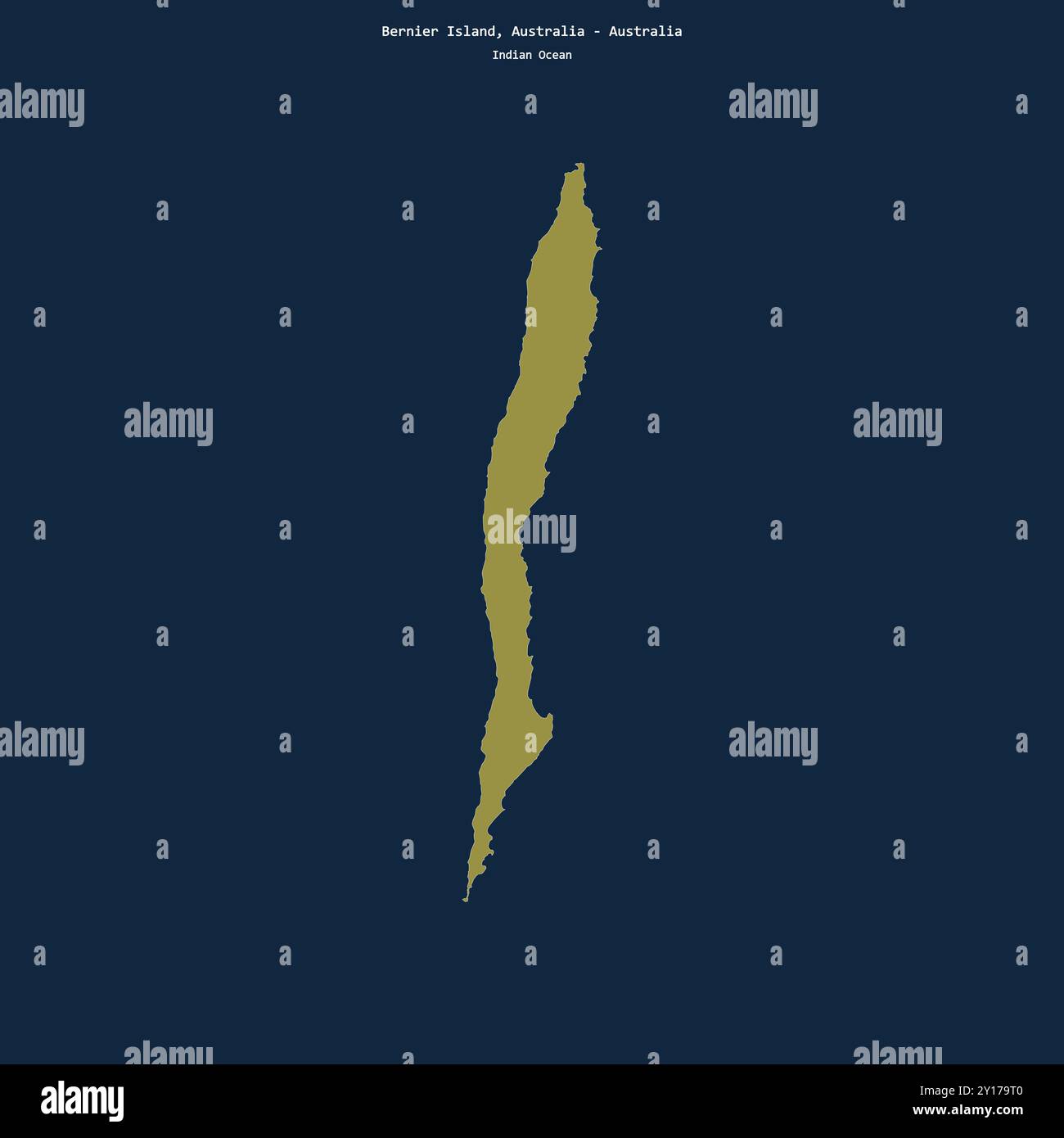 Shape of Bernier Island in the Indian Ocean, belonging to Australia ...