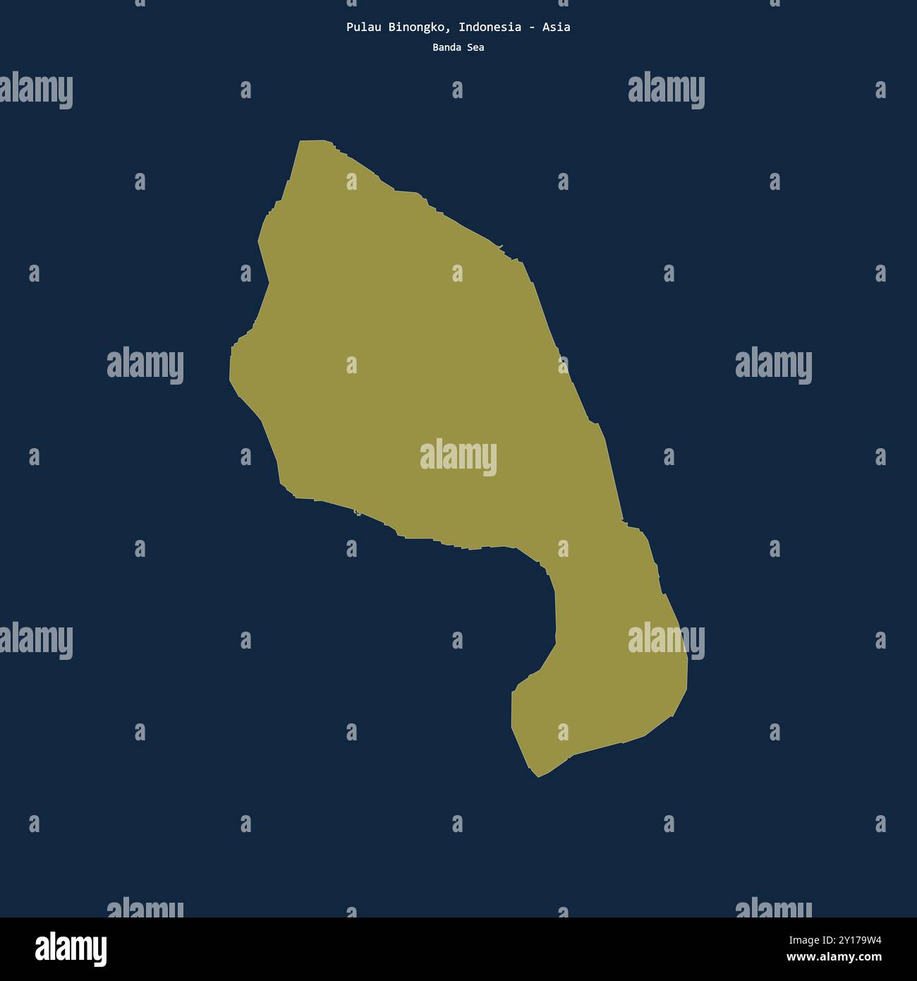 Shape of Pulau Binongko in the Banda Sea, belonging to Indonesia Stock ...