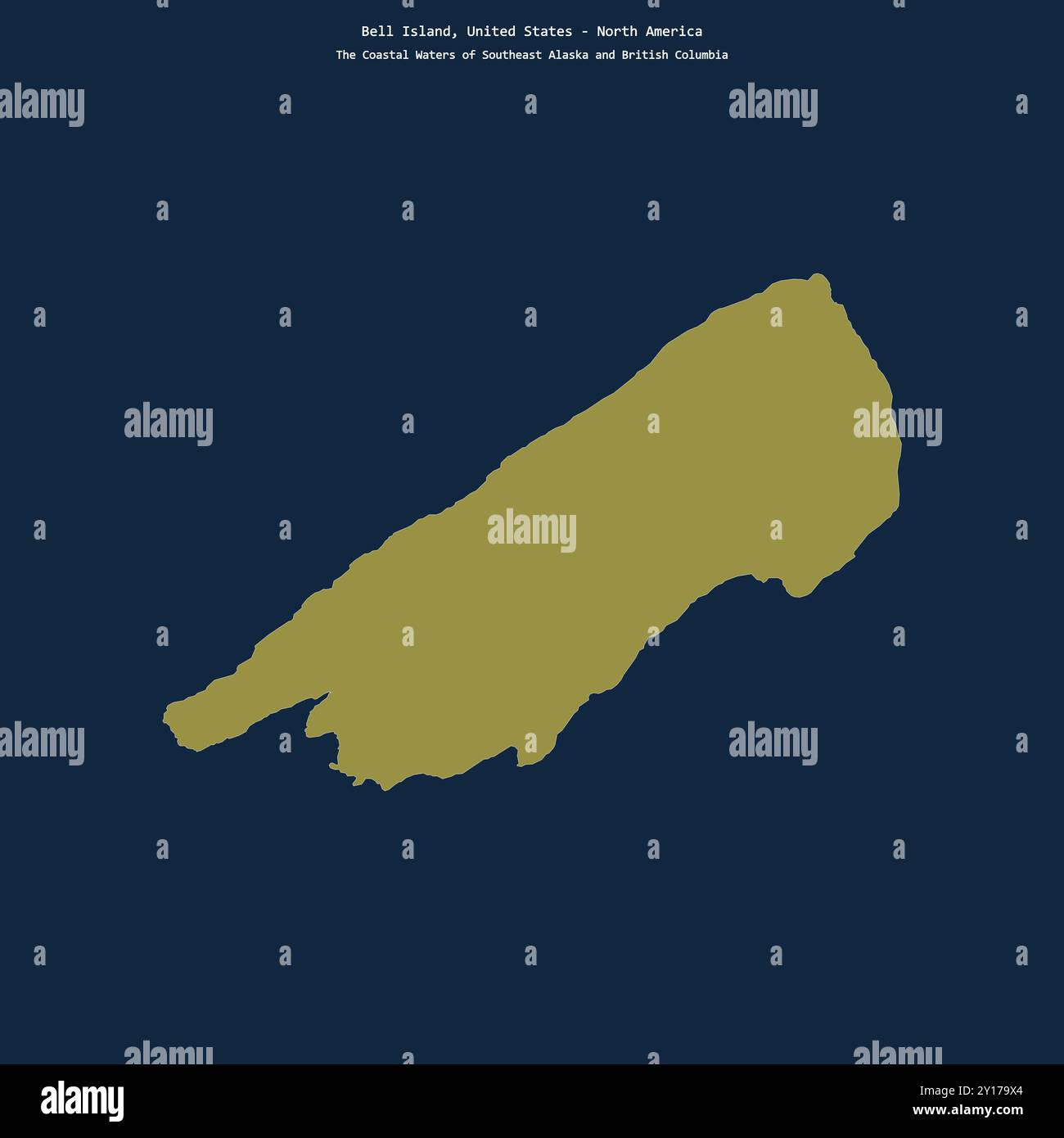 Shape of Bell Island in the The Coastal Waters of Southeast Alaska and ...