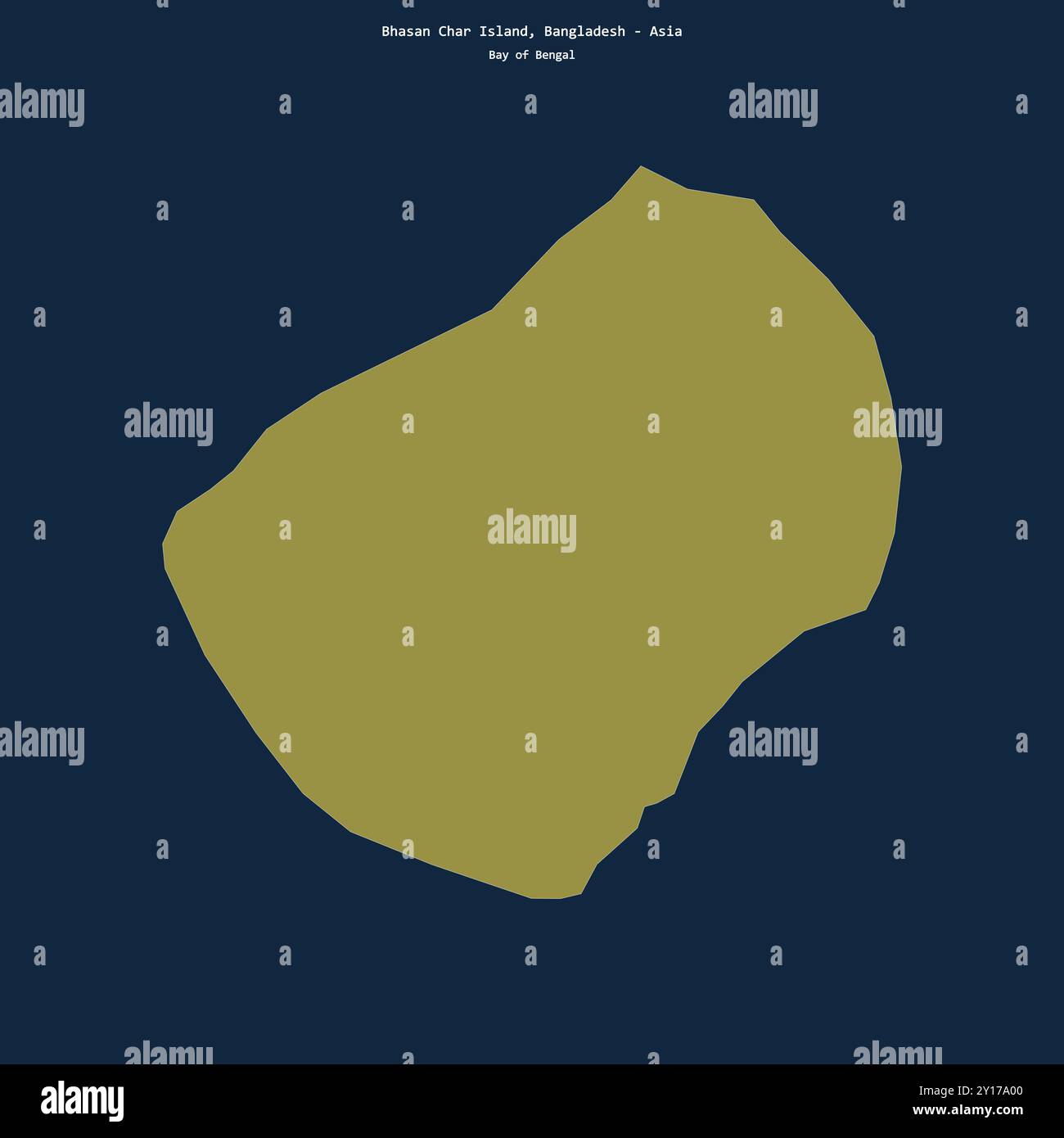 Shape of Bhasan Char Island in the Bay of Bengal, belonging to ...