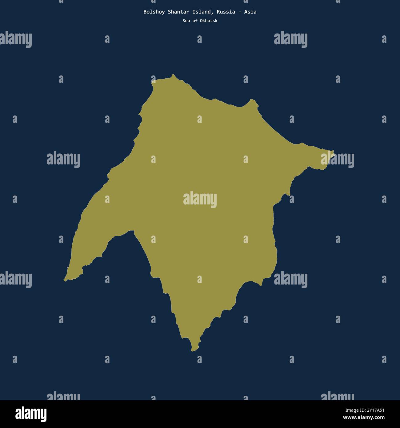 Shape of Bolshoy Shantar Island in the Sea of Okhotsk, belonging to ...