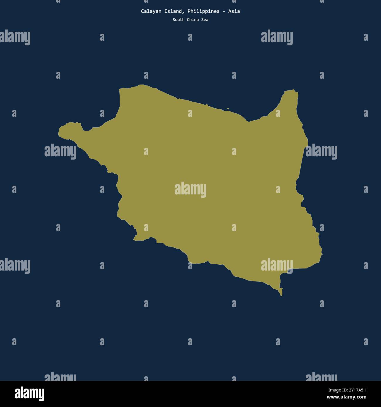 Shape of Calayan Island in the South China Sea, belonging to ...