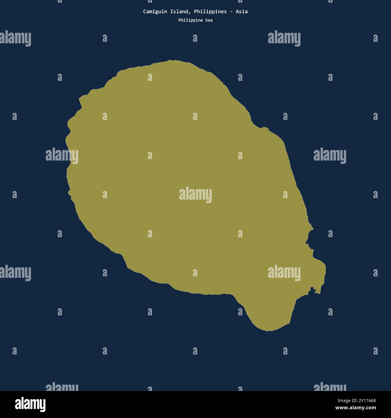 Shape of Camiguin Island in the Philippine Sea, belonging to ...