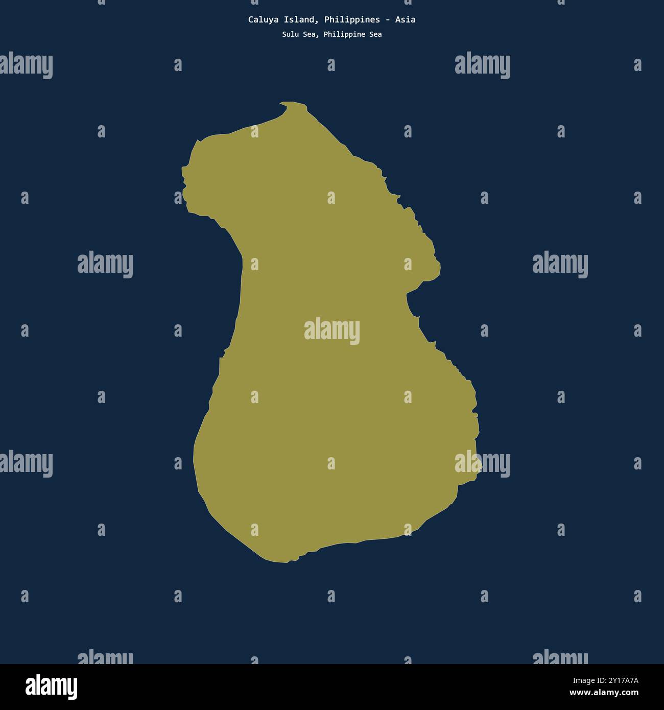 Shape of Caluya Island in the Sulu Sea, belonging to Philippines Stock ...
