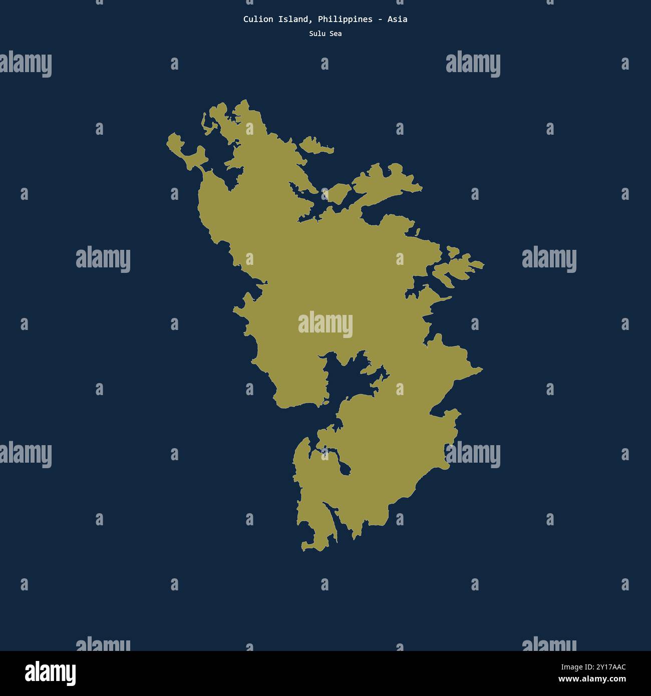 Shape of Culion Island in the Sulu Sea, belonging to Philippines Stock ...