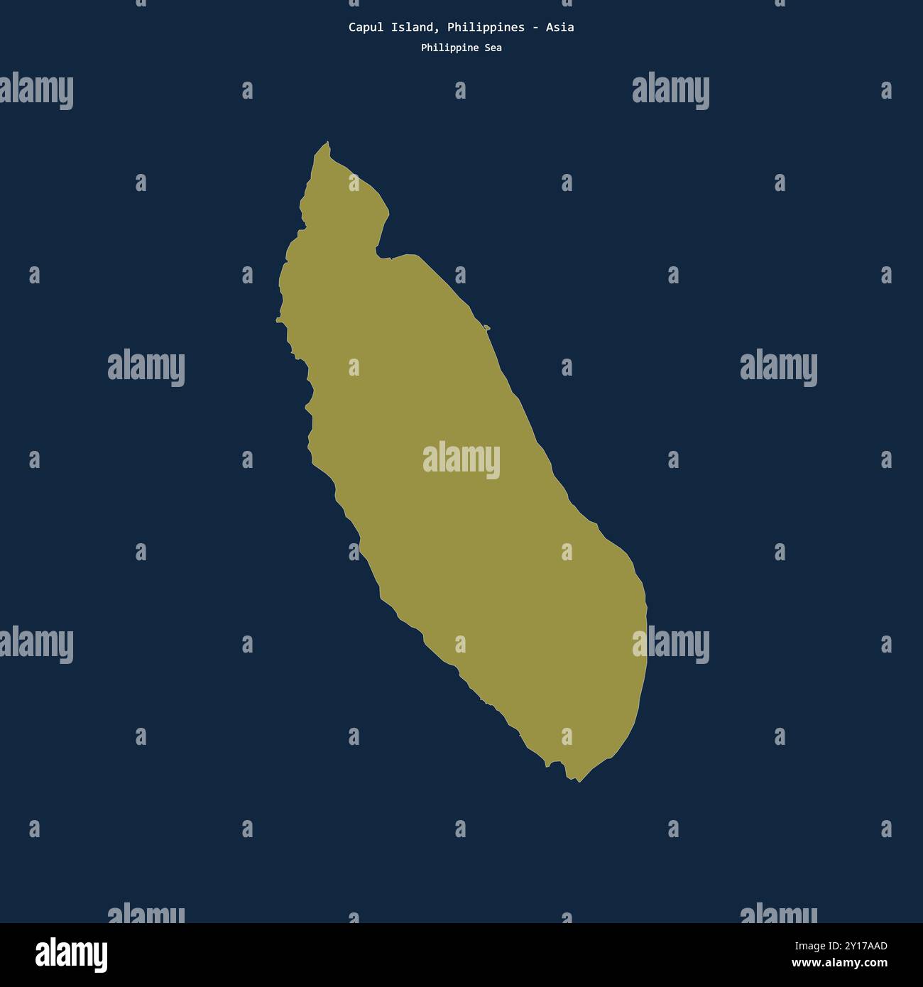 Shape of Capul Island in the Philippine Sea, belonging to Philippines ...