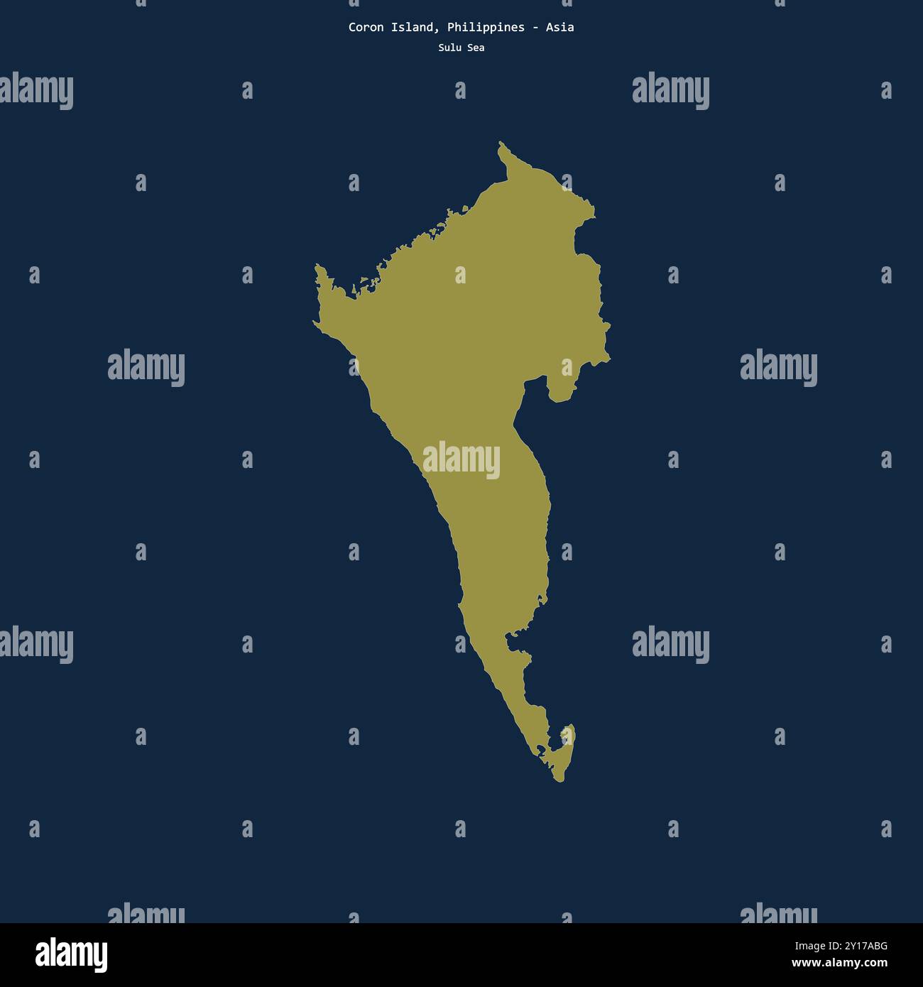 Shape of Coron Island in the Sulu Sea, belonging to Philippines Stock ...