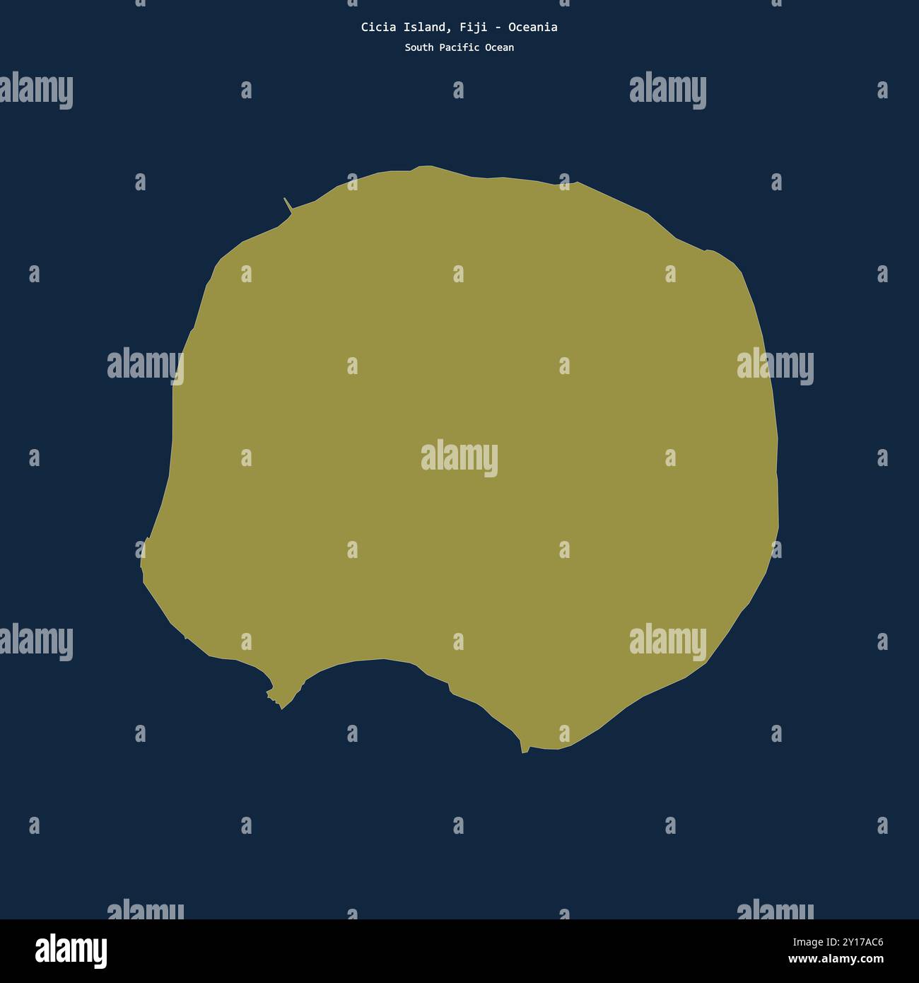 Shape of Cicia Island in the South Pacific Ocean, belonging to Fiji ...