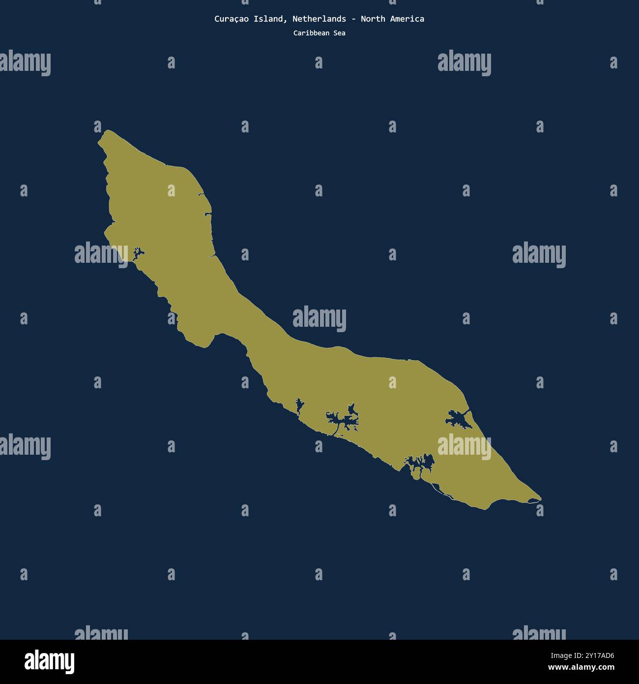 Shape of Curacao Island in the Caribbean Sea, belonging to Netherlands ...