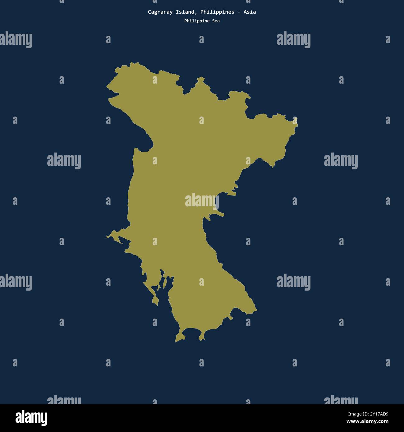Shape of Cagraray Island in the Philippine Sea, belonging to ...