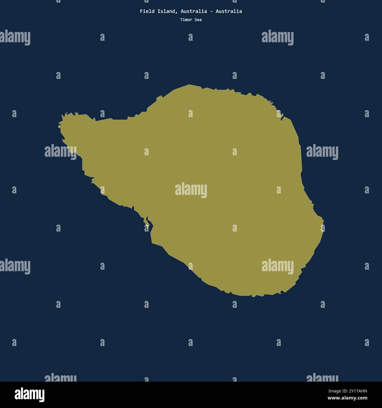 Shape of Field Island in the Timor Sea, belonging to Australia Stock ...