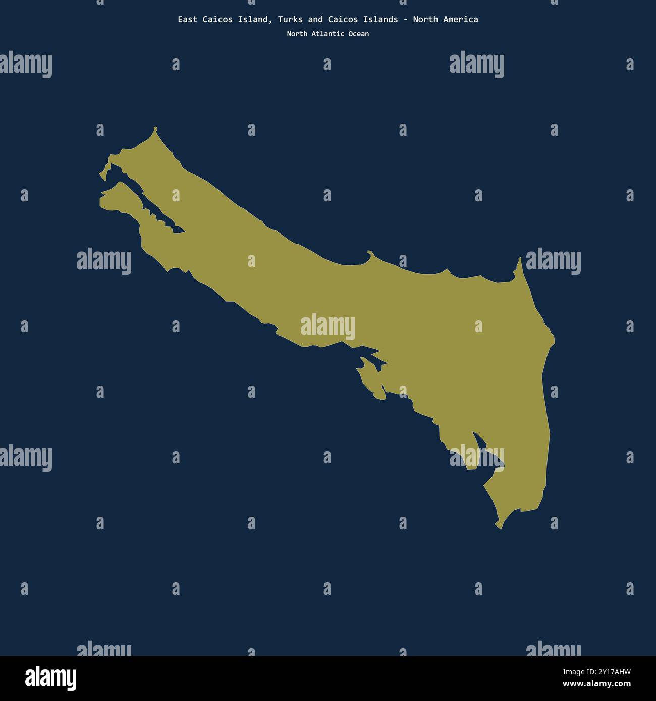Shape of East Caicos Island in the North Atlantic Ocean, belonging to ...