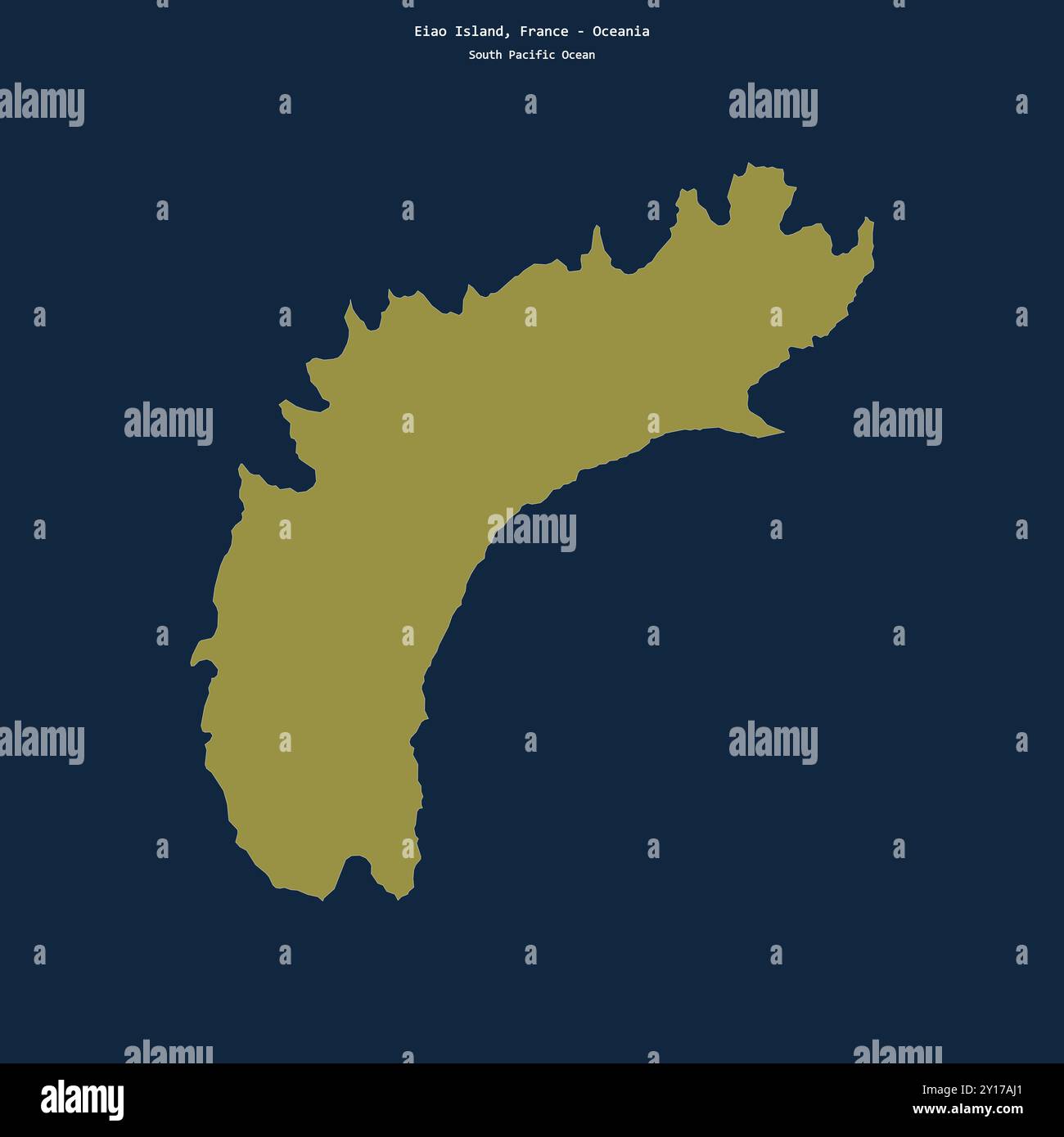 Shape of Eiao Island in the South Pacific Ocean, belonging to France ...