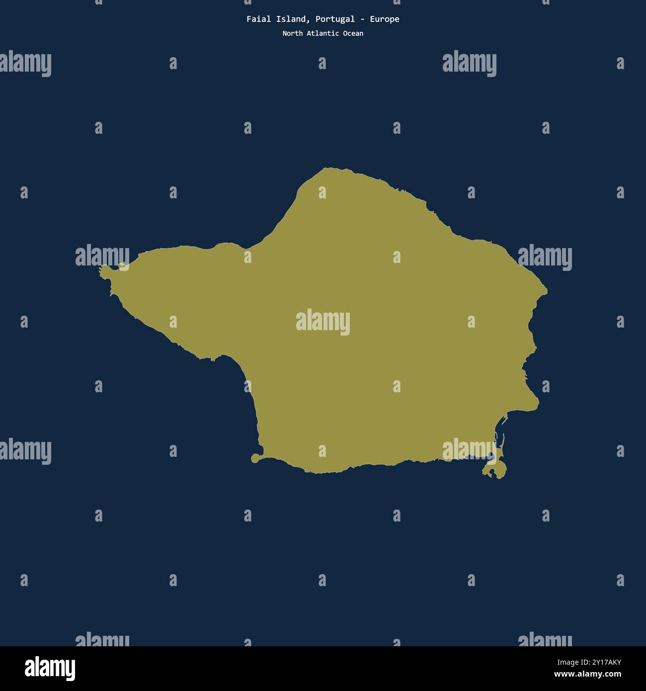 Shape of Faial Island in the North Atlantic Ocean, belonging to ...