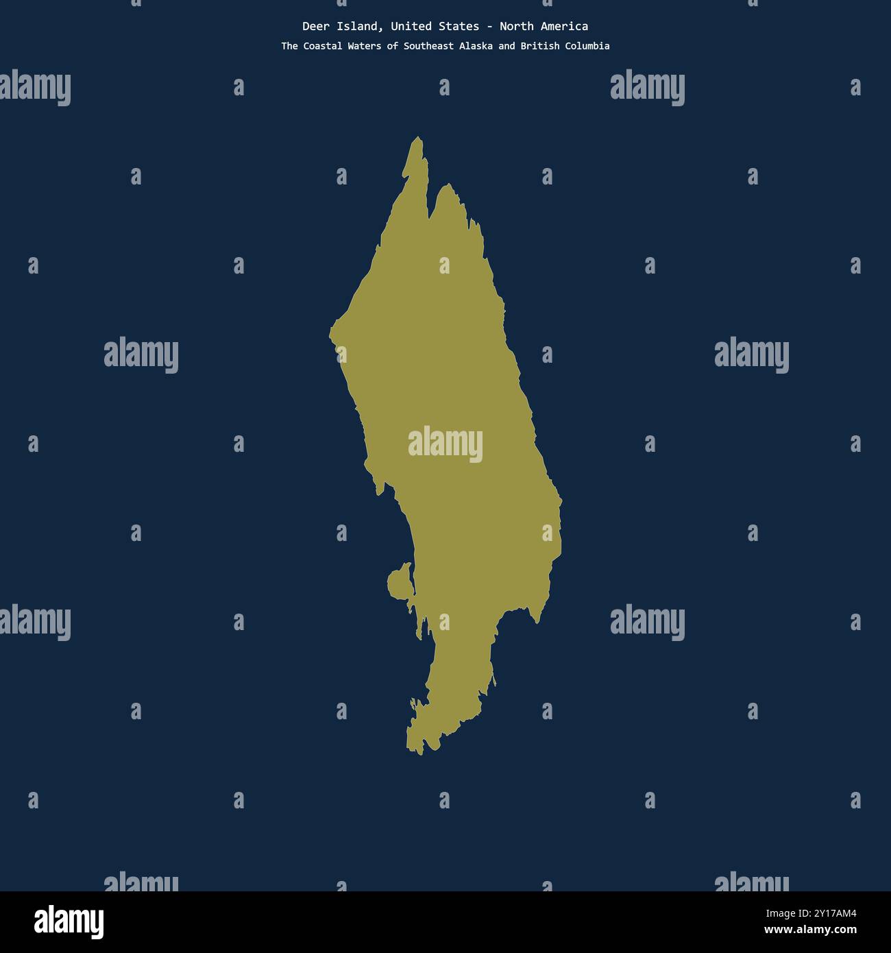 Shape of Deer Island in the The Coastal Waters of Southeast Alaska and ...