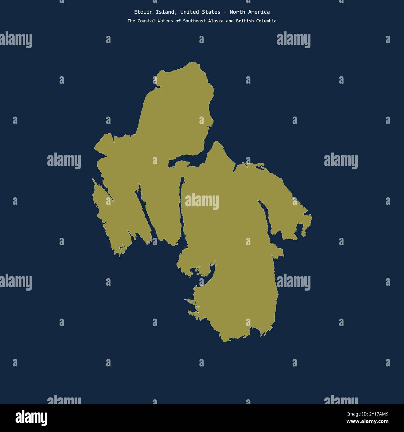 Shape of Etolin Island in the The Coastal Waters of Southeast Alaska ...