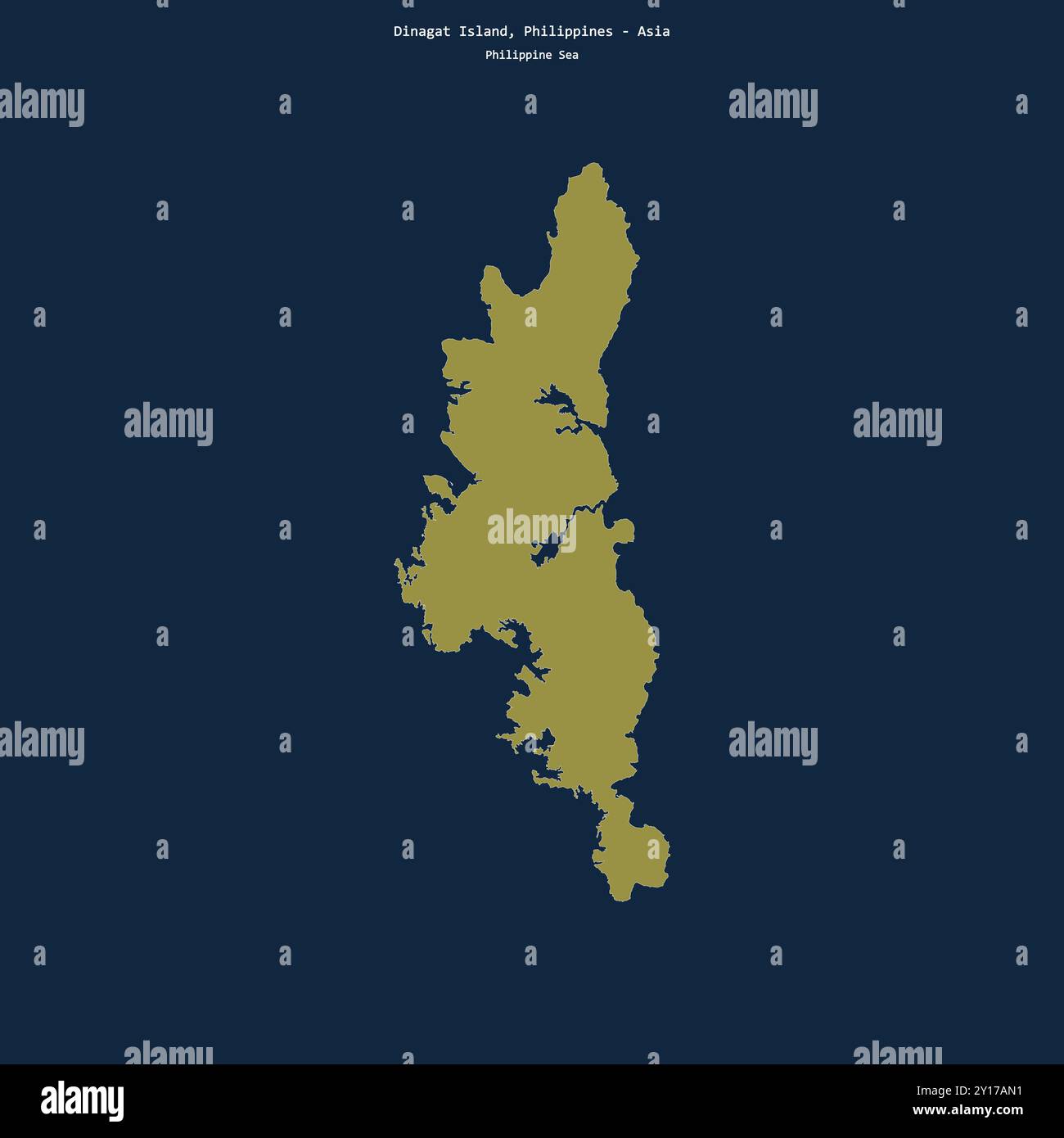 Shape of Dinagat Island in the Philippine Sea, belonging to Philippines ...