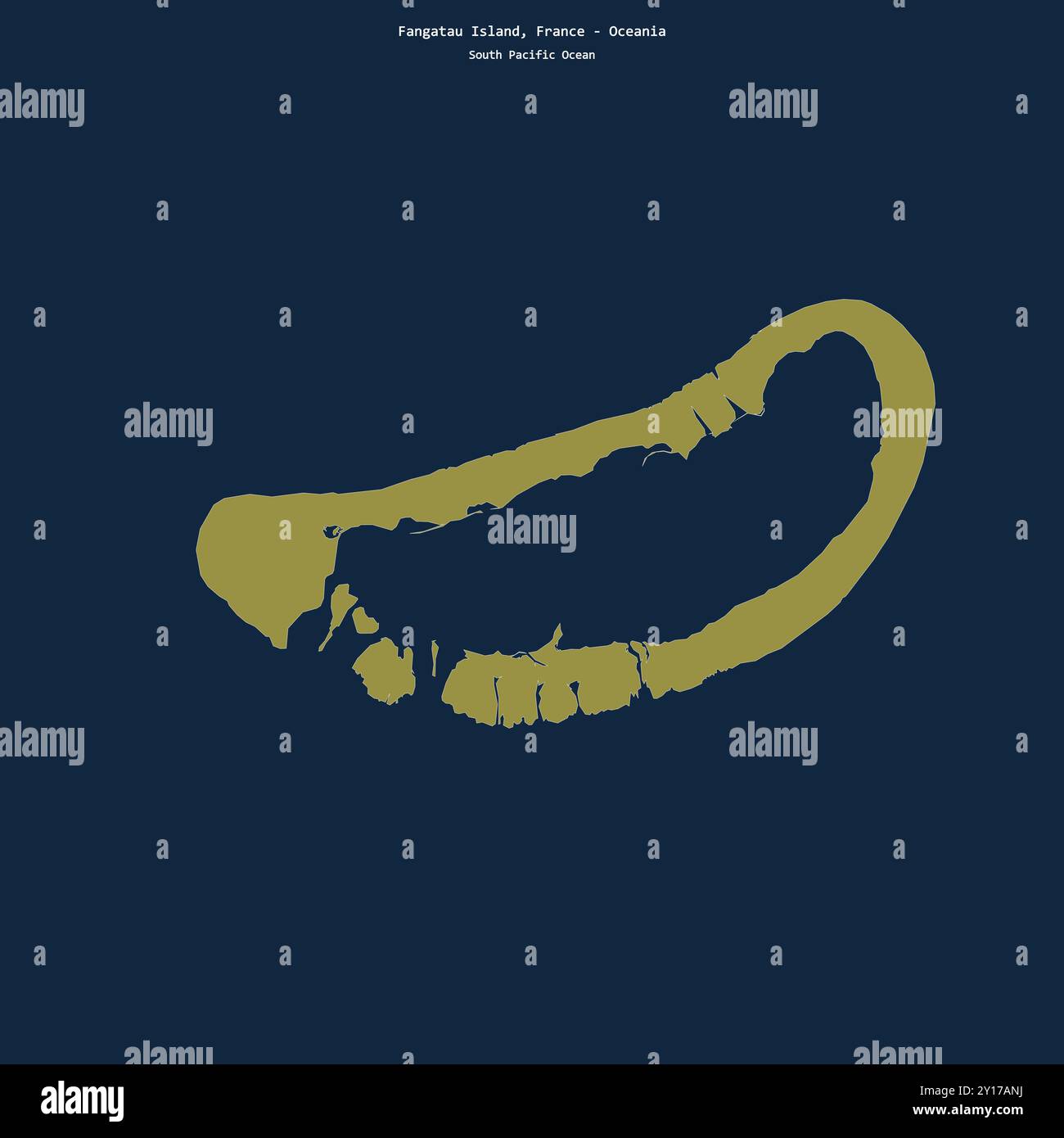 Shape of Fangatau Island in the South Pacific Ocean, belonging to ...