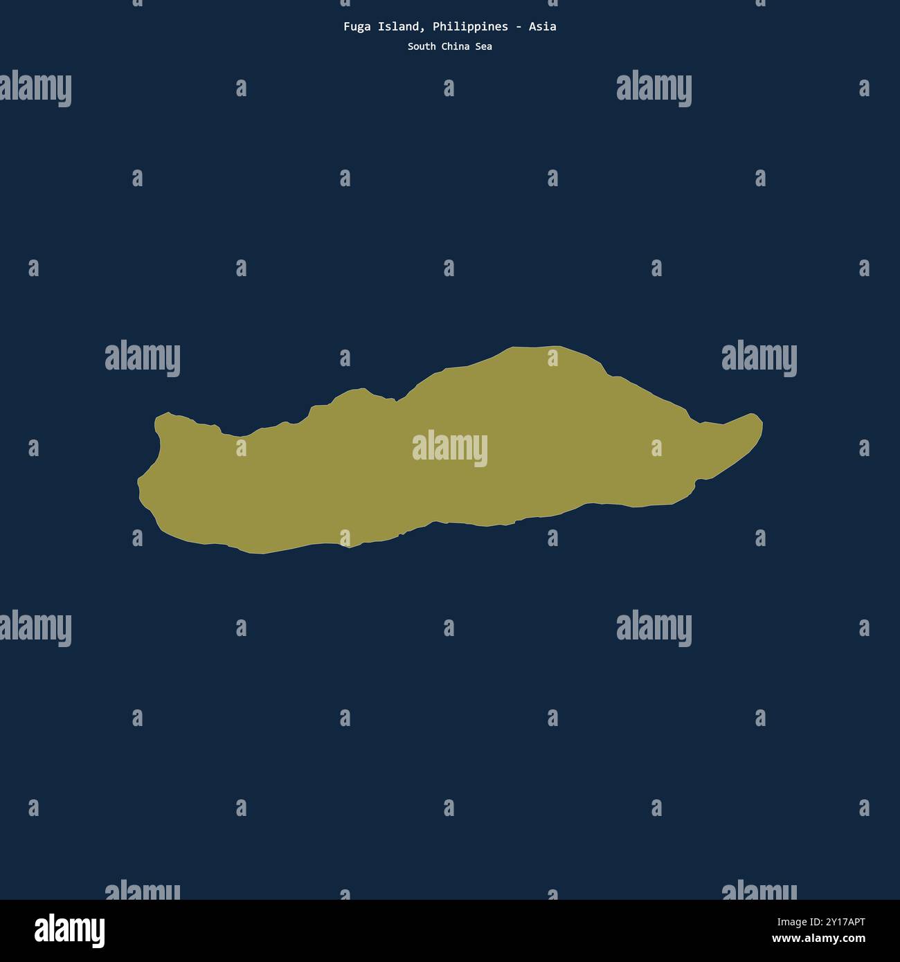 Shape of Fuga Island in the South China Sea, belonging to Philippines ...
