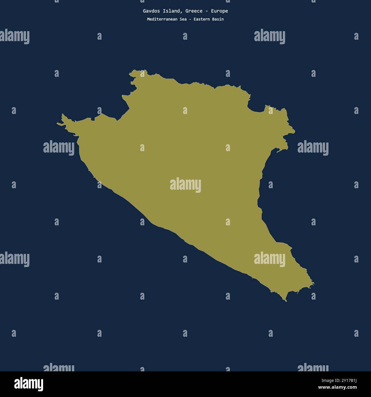 Shape of Gavdos Island in the Mediterranean Sea - Eastern Basin ...