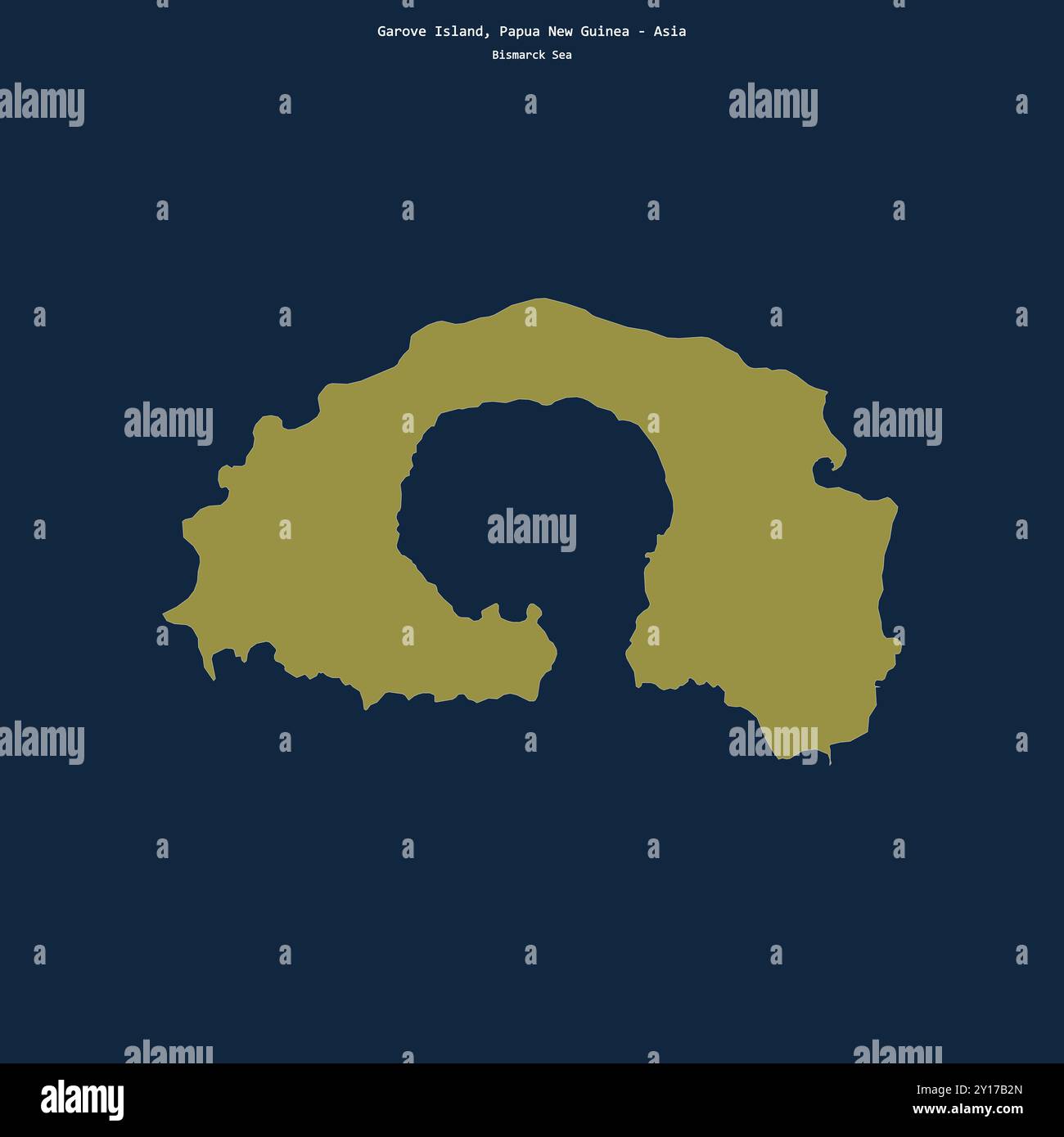 Shape of Garove Island in the Bismarck Sea, belonging to Papua New ...