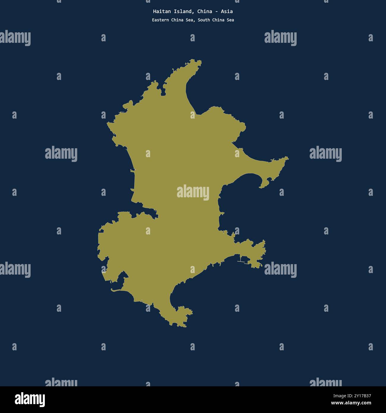Shape of Haitan Island in the South China Sea, belonging to China Stock ...