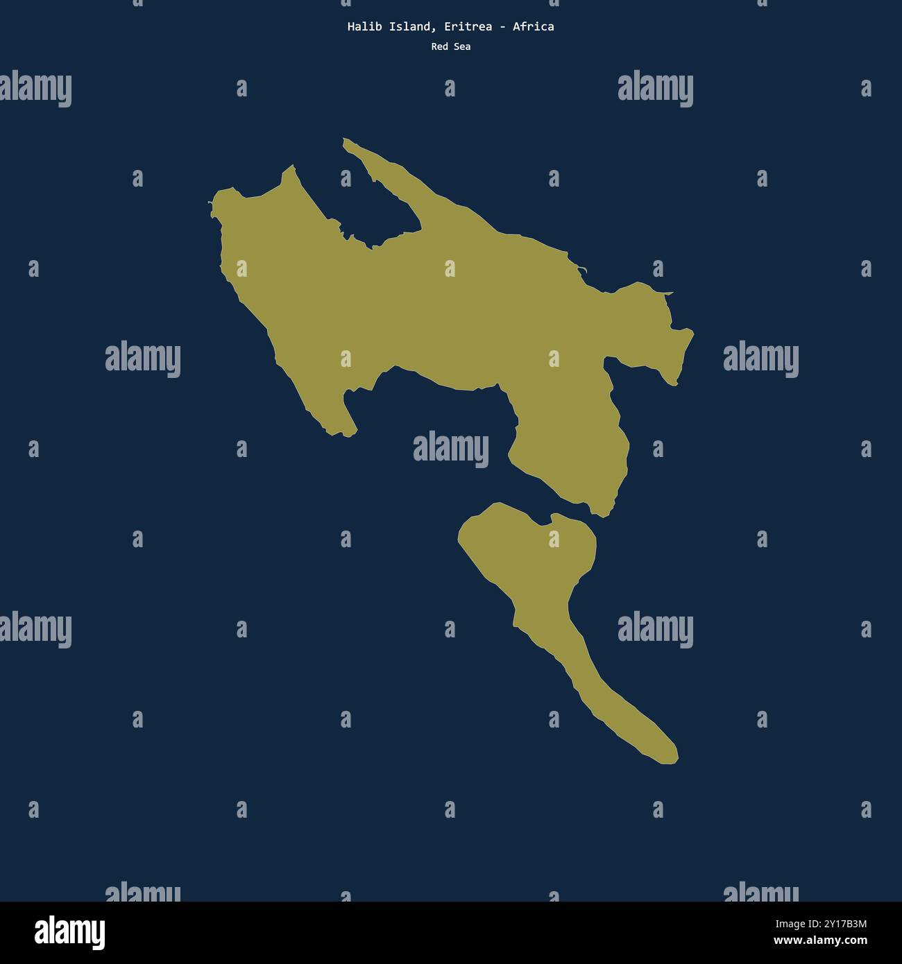 Shape of Halib Island in the Red Sea, belonging to Eritrea Stock Photo ...