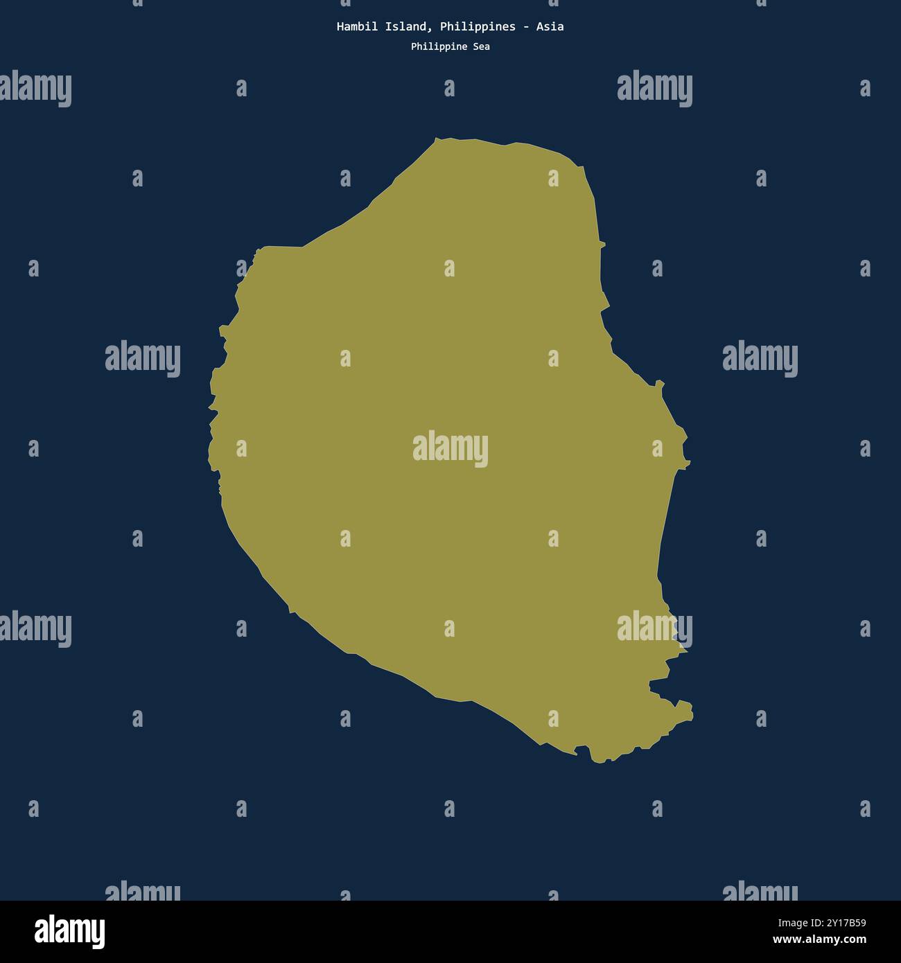 Shape of Hambil Island in the Philippine Sea, belonging to Philippines ...