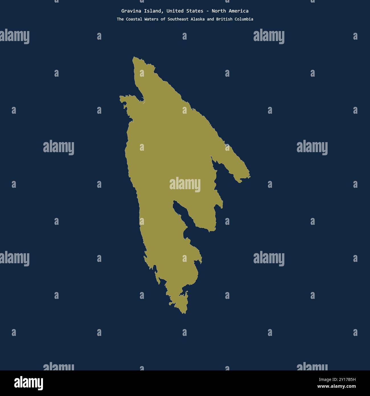 Shape of Gravina Island in the The Coastal Waters of Southeast Alaska ...