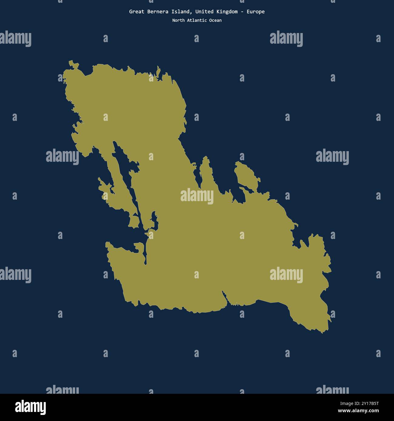 Shape of Great Bernera Island in the North Atlantic Ocean, belonging to ...