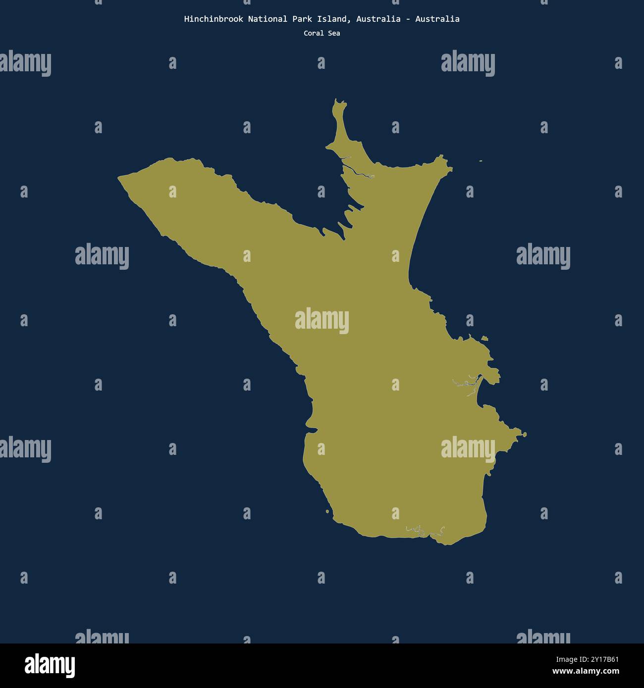 Hinchinbrook outline map hi-res stock photography and images - Alamy