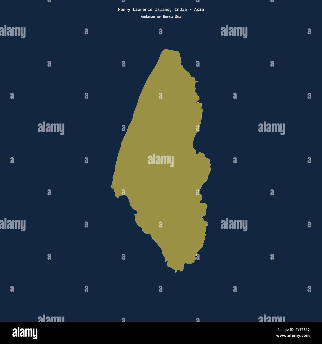 Shape of Henry Lawrence Island in the Andaman or Burma Sea, belonging ...
