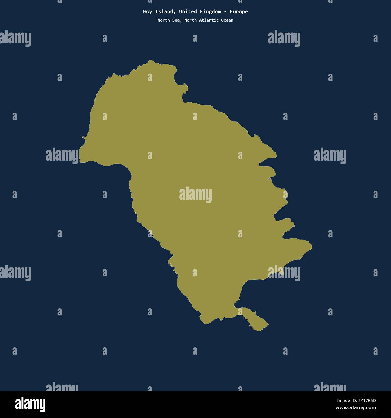 Shape of Hoy Island in the North Sea, belonging to United Kingdom Stock ...